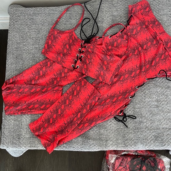 Pants & Jumpsuits | Two Pieces Spandex Snakeskin Suit | Poshmark